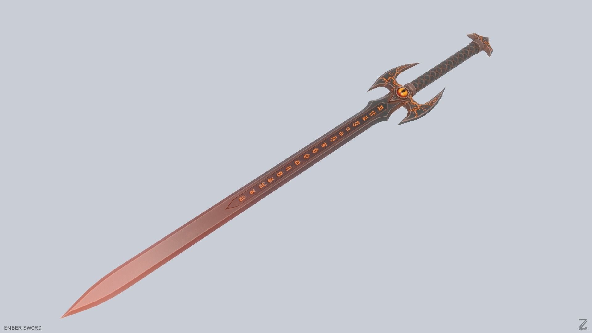 3D Ember Sword - TurboSquid 2385059