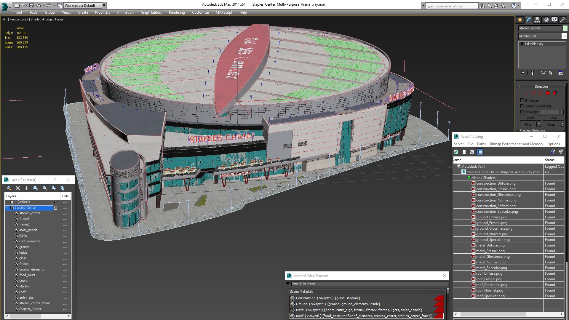 Staples center multi-purpose arena 3D - TurboSquid 1521261