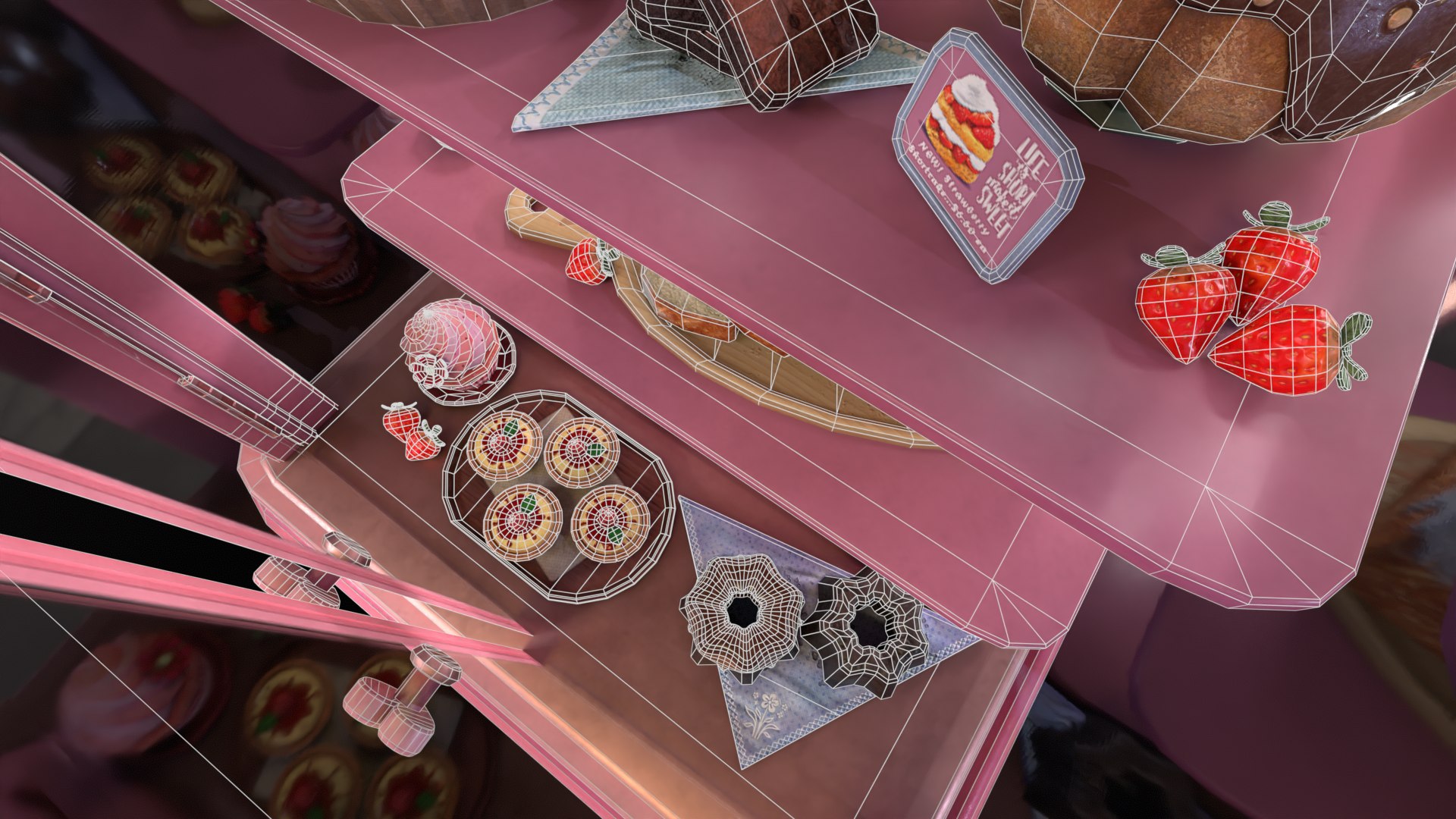 Sweet Desserts Display 3D Model - TurboSquid 2231845