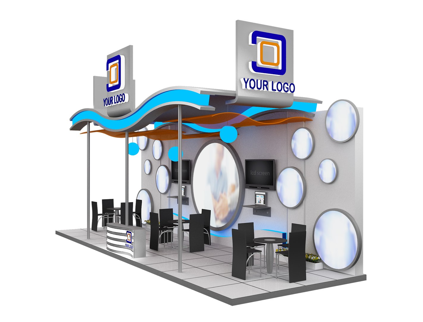 Booth Exhibition Stand C43 3D Model - TurboSquid 2144907
