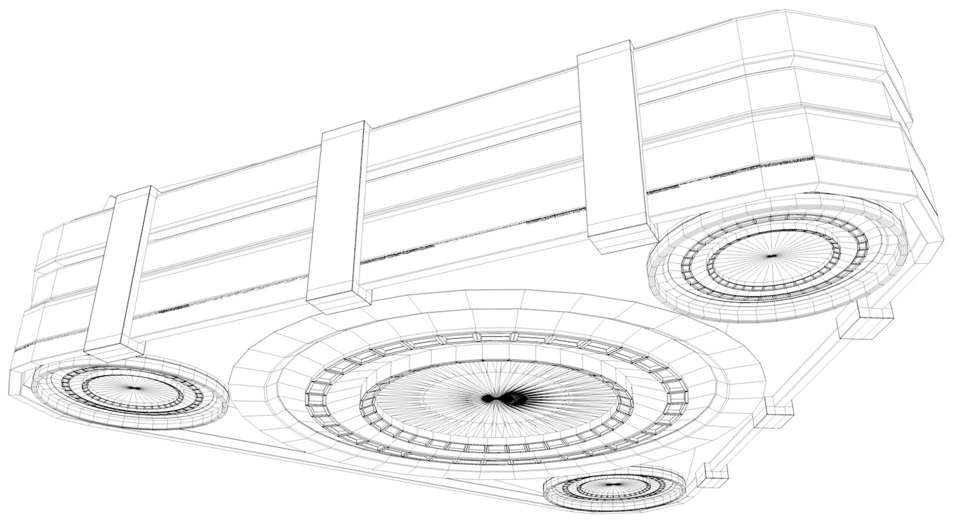 Triangle Spaceship C4d