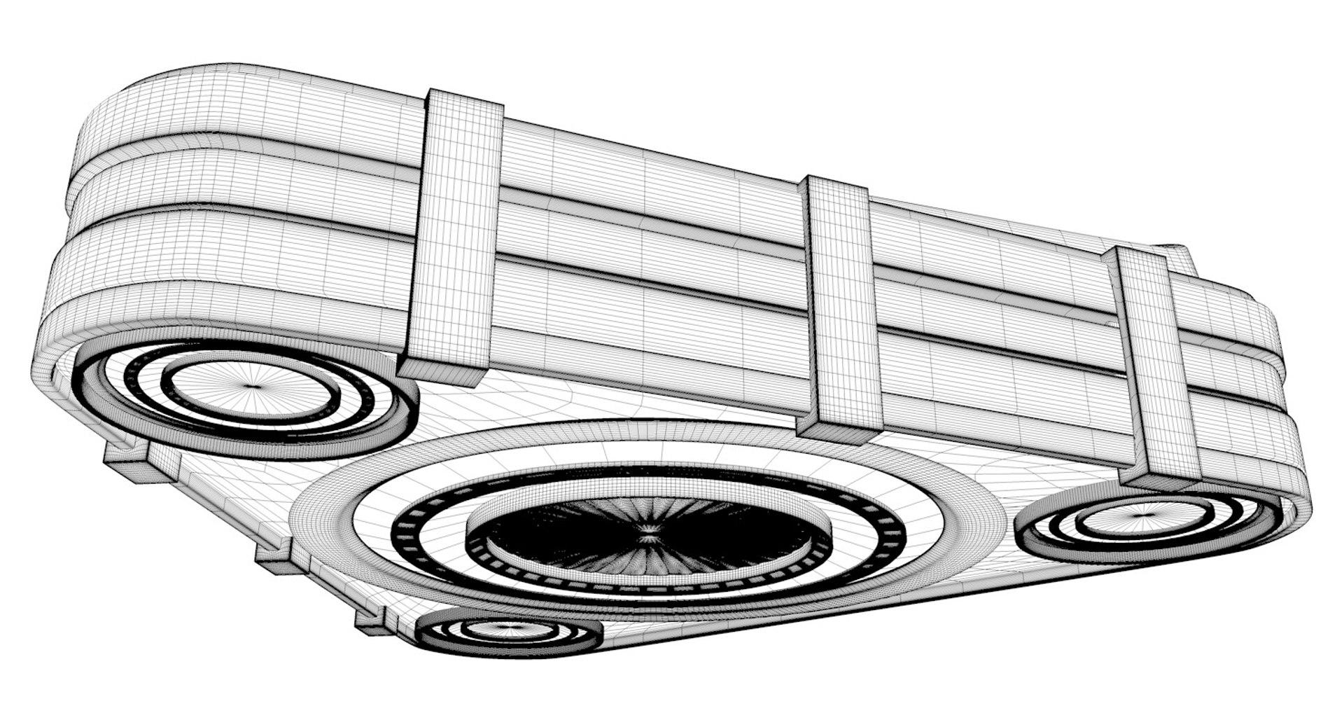 Triangle Spaceship C4d