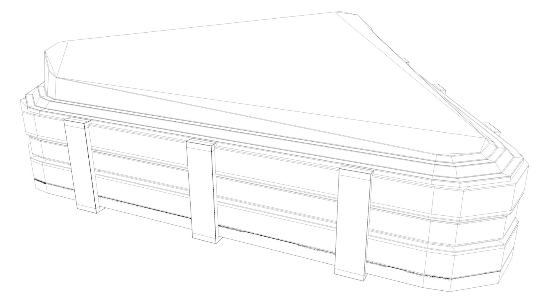 Triangle Spaceship C4d