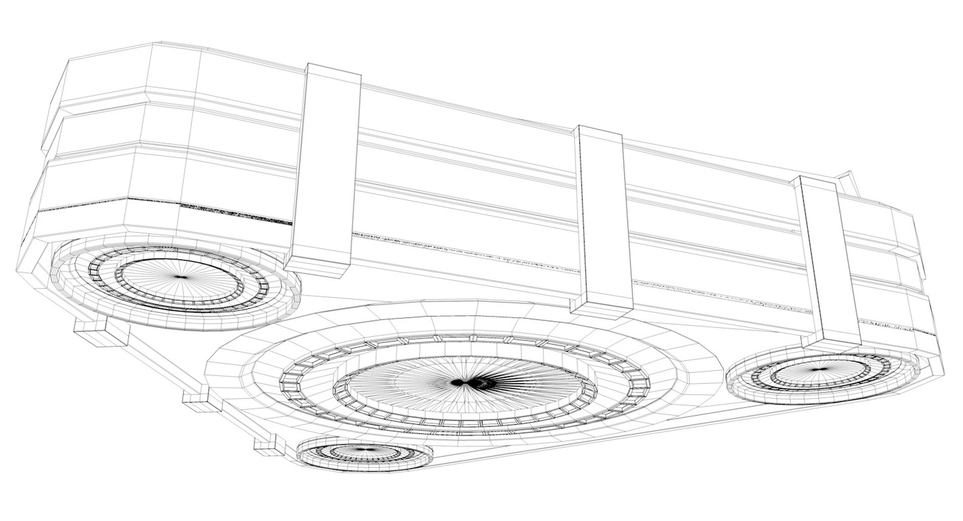 Triangle Spaceship C4d