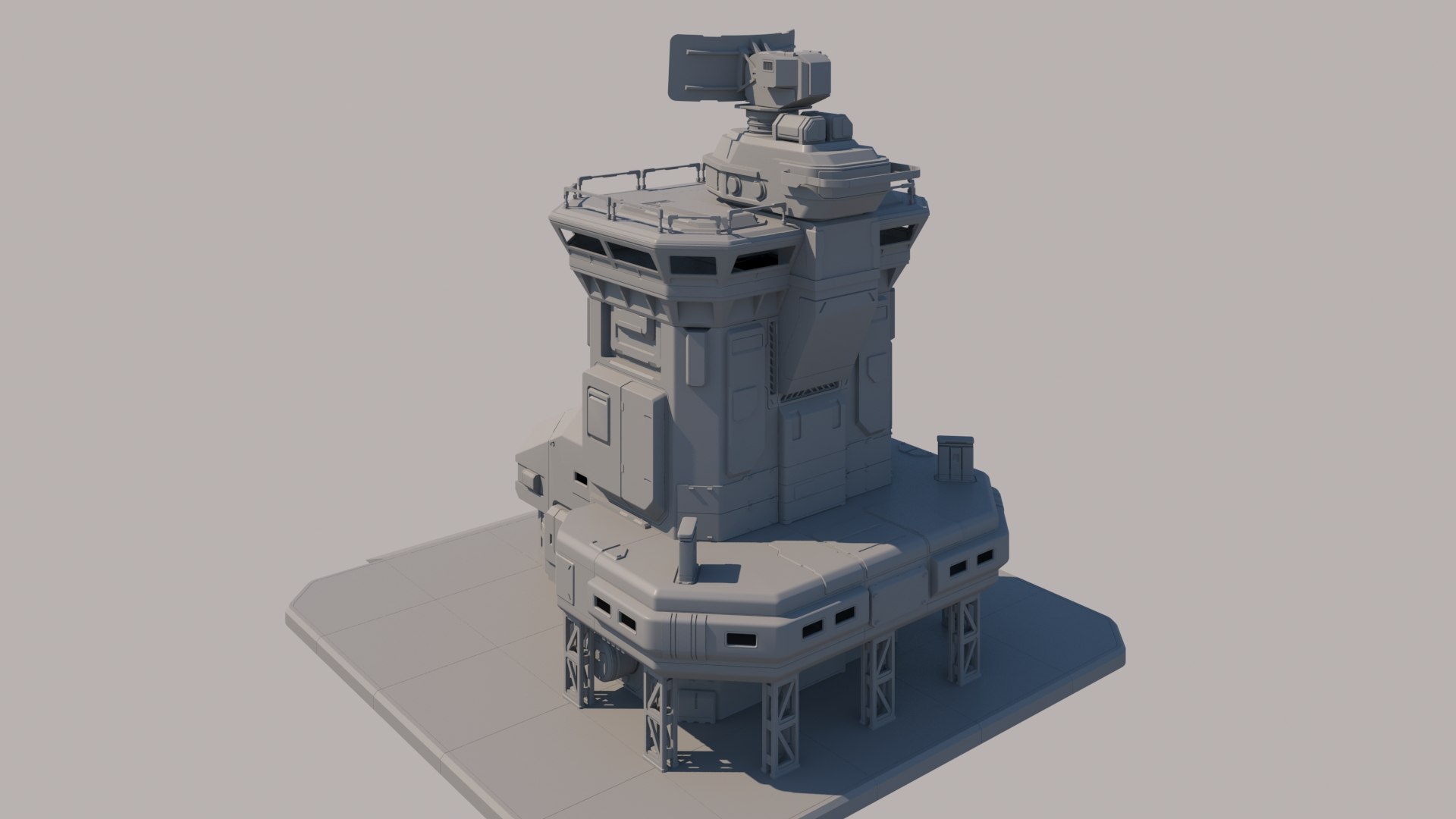 3D Modular Outpost - TurboSquid 1653064