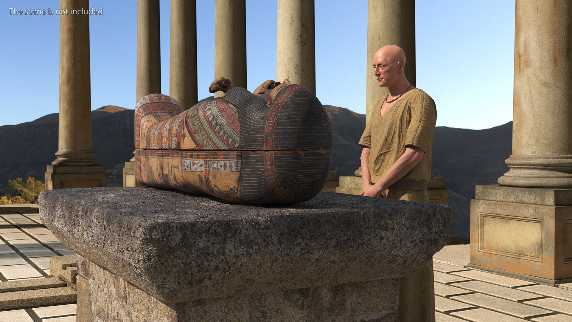 Ancient Priest Mourns An Altar With A Sarcophagus 3D Model - TurboSquid ...