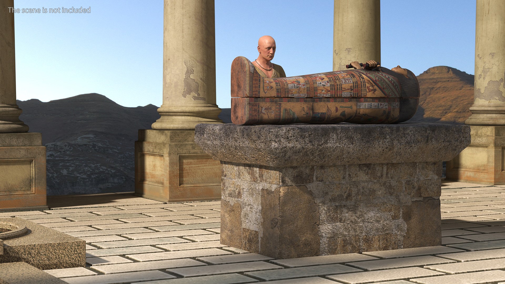 Ancient Priest Mourns An Altar With A Sarcophagus 3D Model - TurboSquid ...
