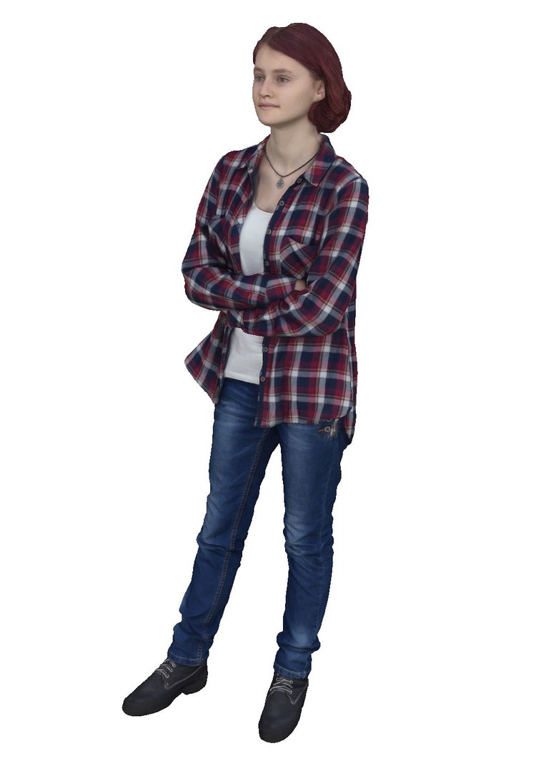 Scanned People Woman Checked 3D Model - TurboSquid 1507064