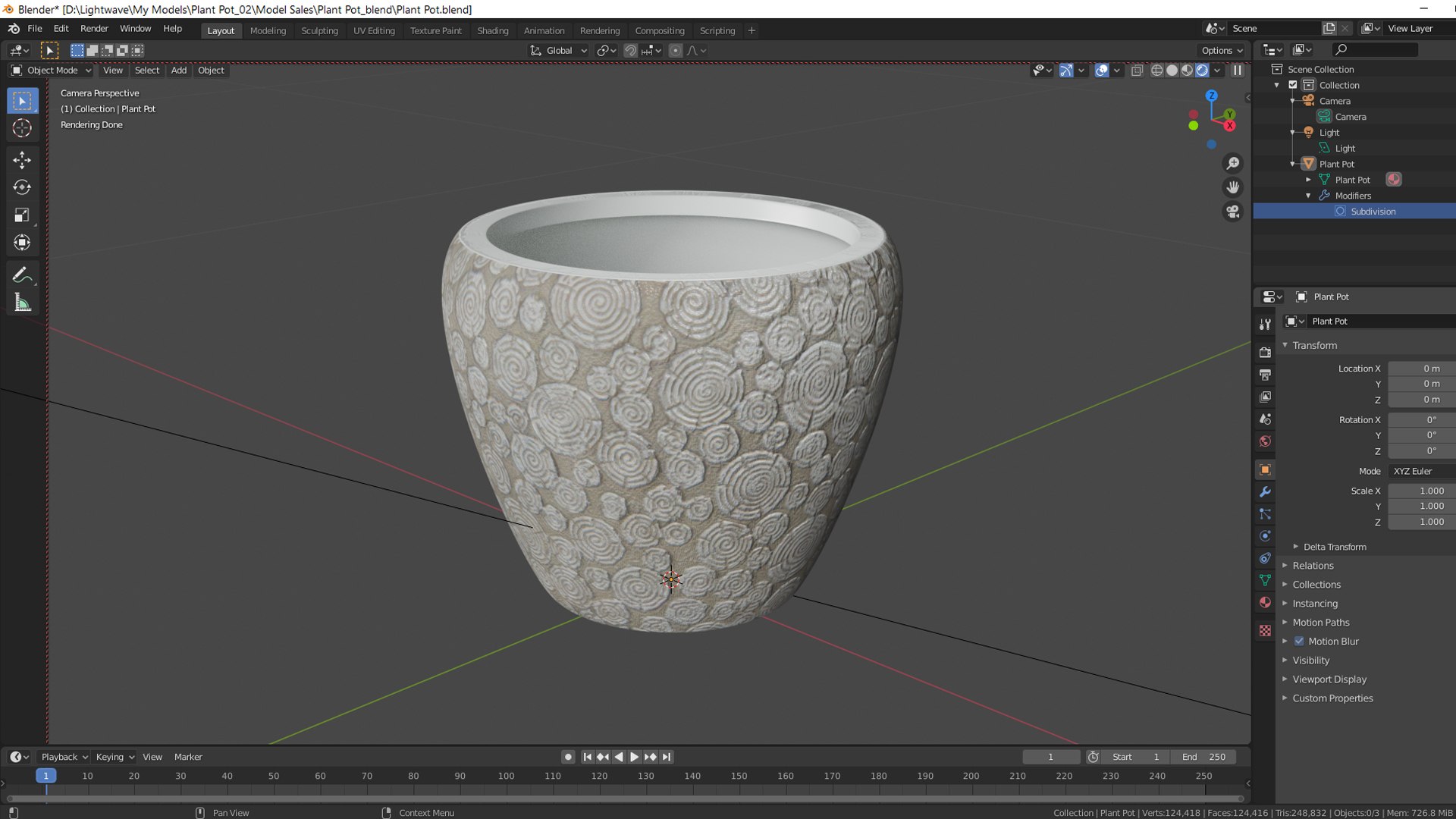 Plant Pot Model - TurboSquid 1642667