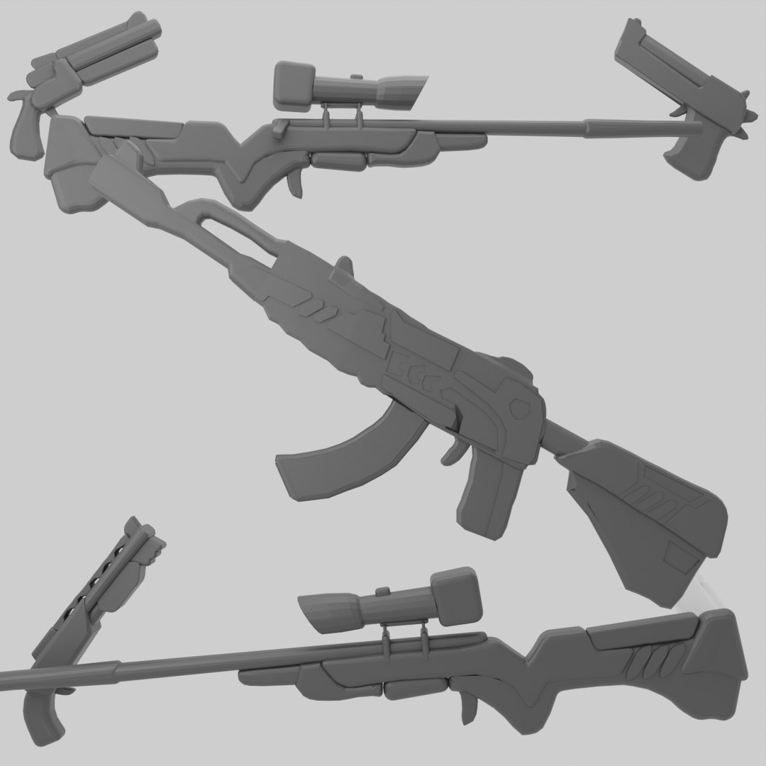 Gun Pack 3D Model - TurboSquid 1786578