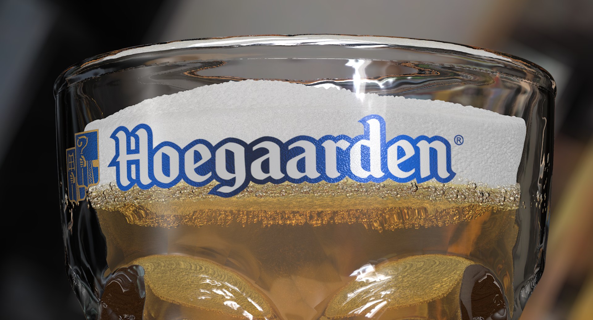 3d Hoegaarden Beer Glass