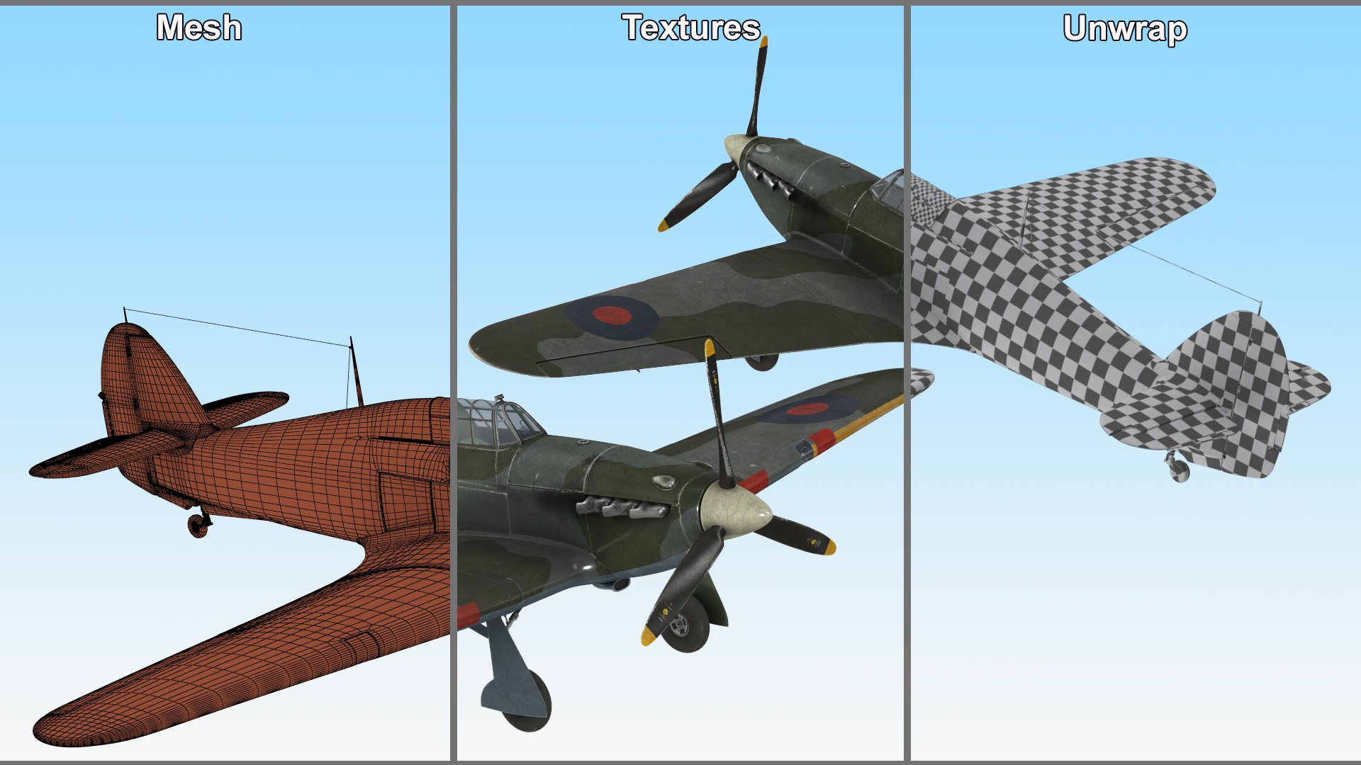 3D Hawker Hurricane Mk1 WW2 Fighter Model - TurboSquid 2151834