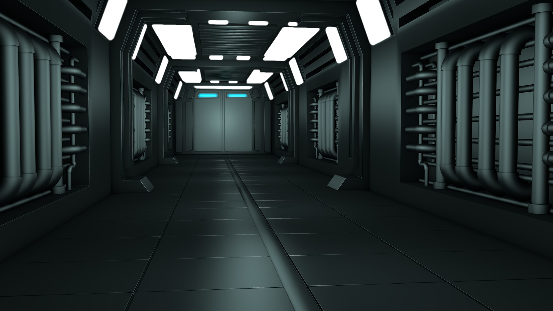 Sci Fi Tunnel 3D - TurboSquid 1799916