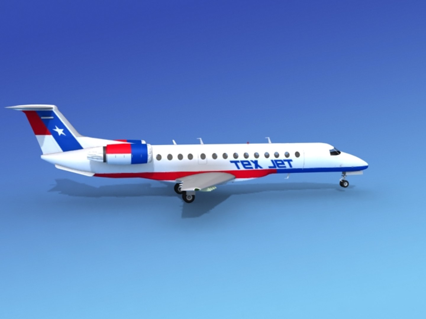 3d Model Of Embraer Erj Jets