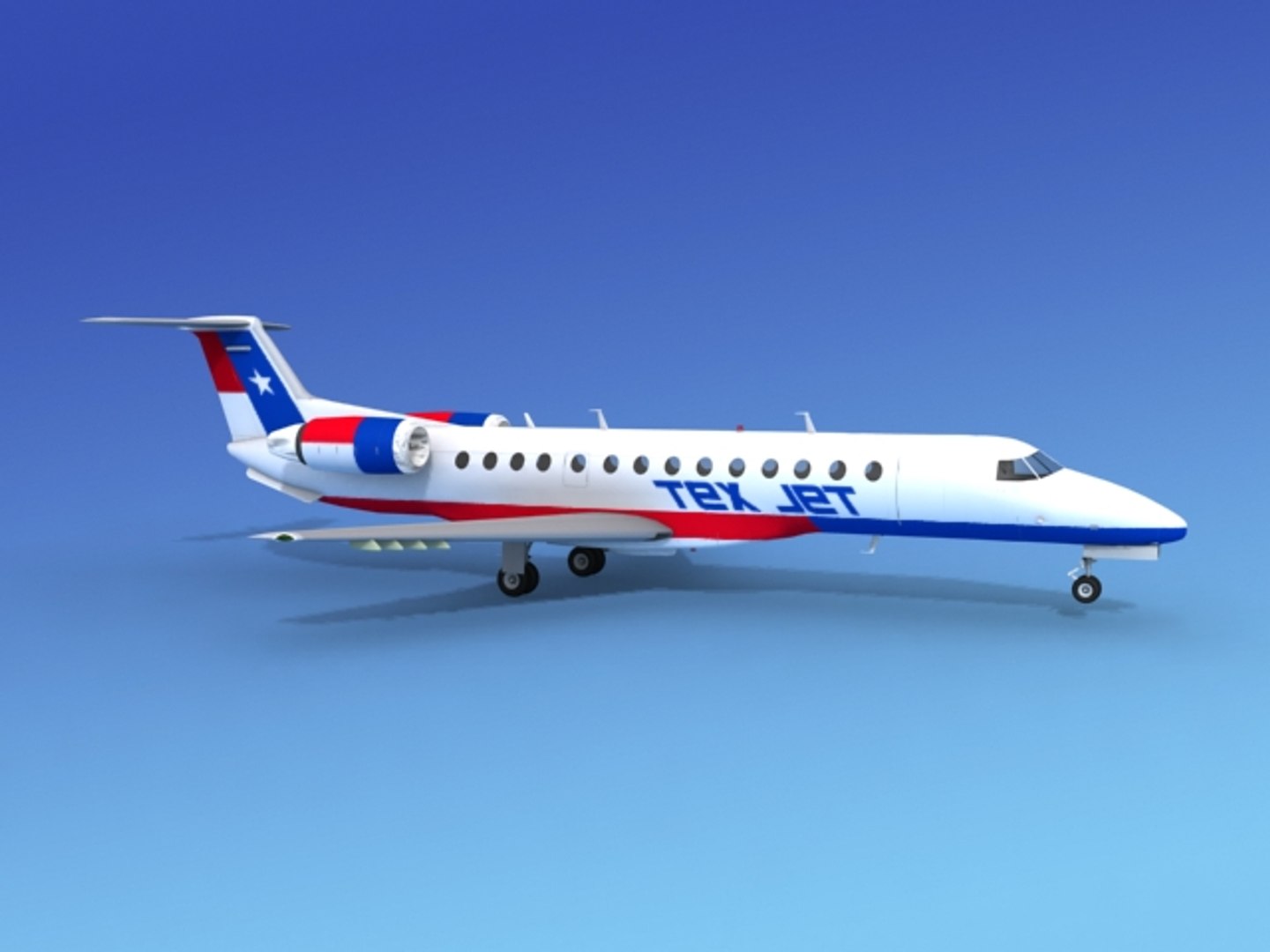 3d Model Of Embraer Erj Jets
