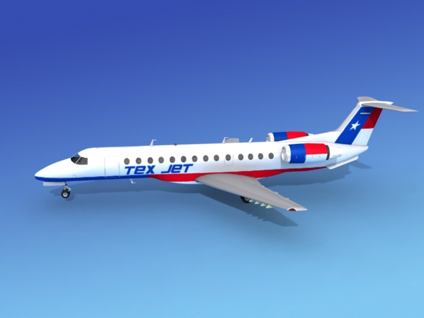3d Model Of Embraer Erj Jets