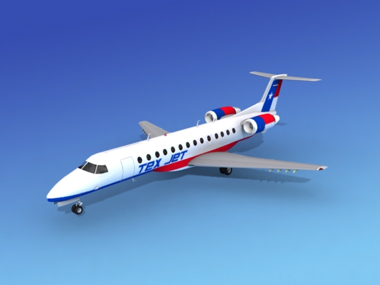 3d Model Of Embraer Erj Jets