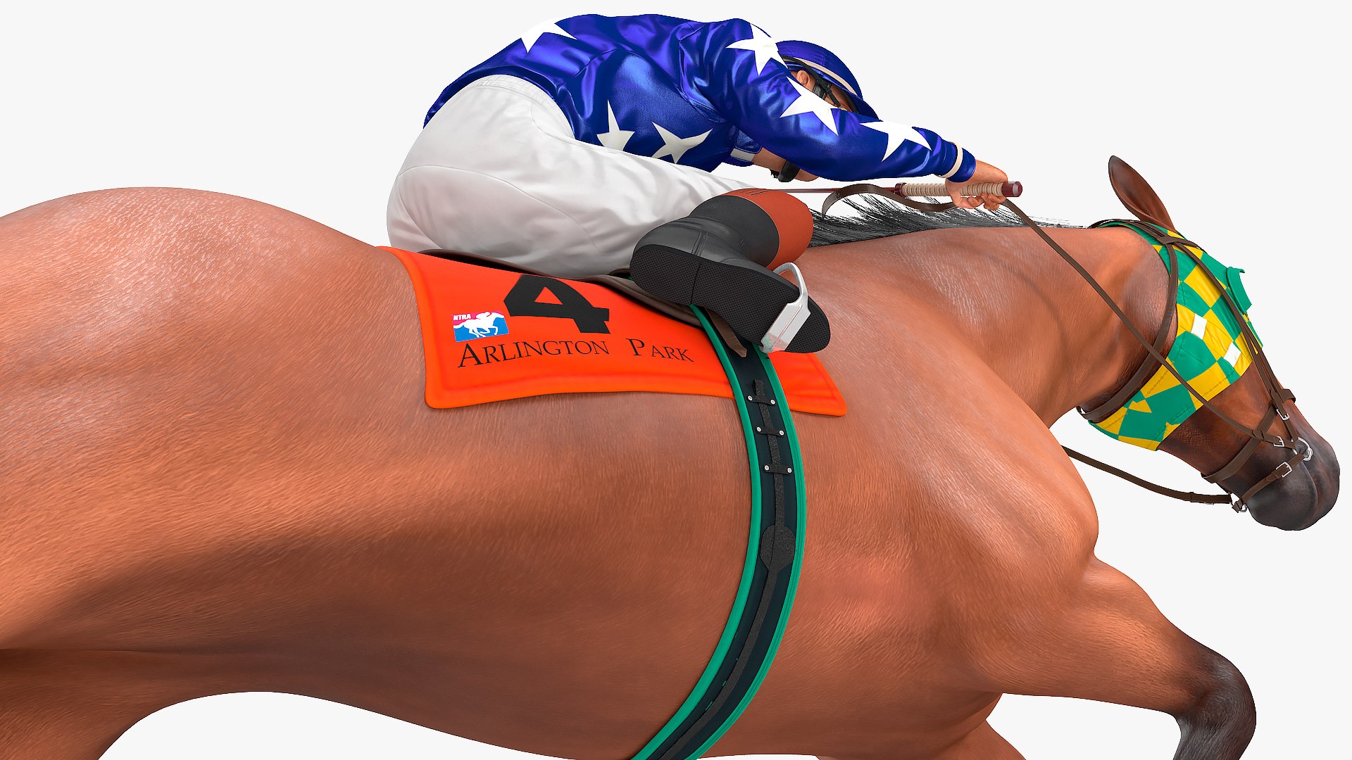 3D Jumping Bay Racing Horse - TurboSquid 1459671