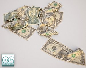 3d model money dollar bill