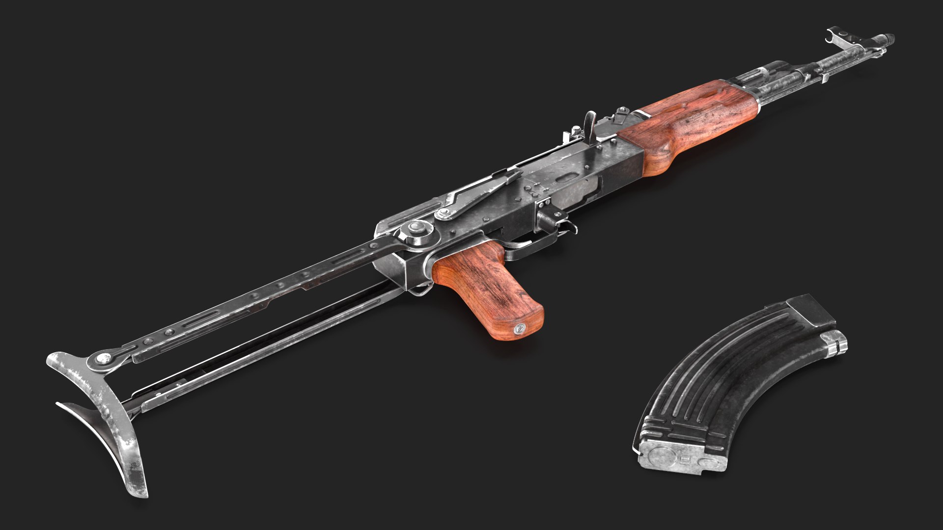 AKMS Assault Rifle 3D Model - TurboSquid 2228895