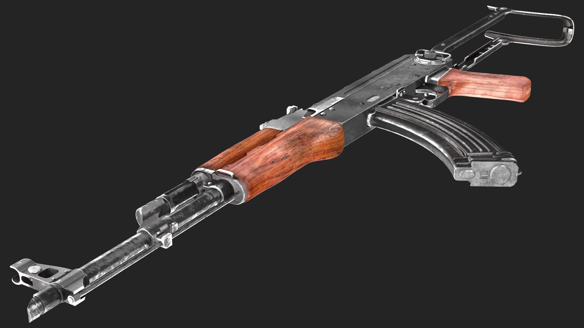 AKMS Assault Rifle 3D Model - TurboSquid 2228895