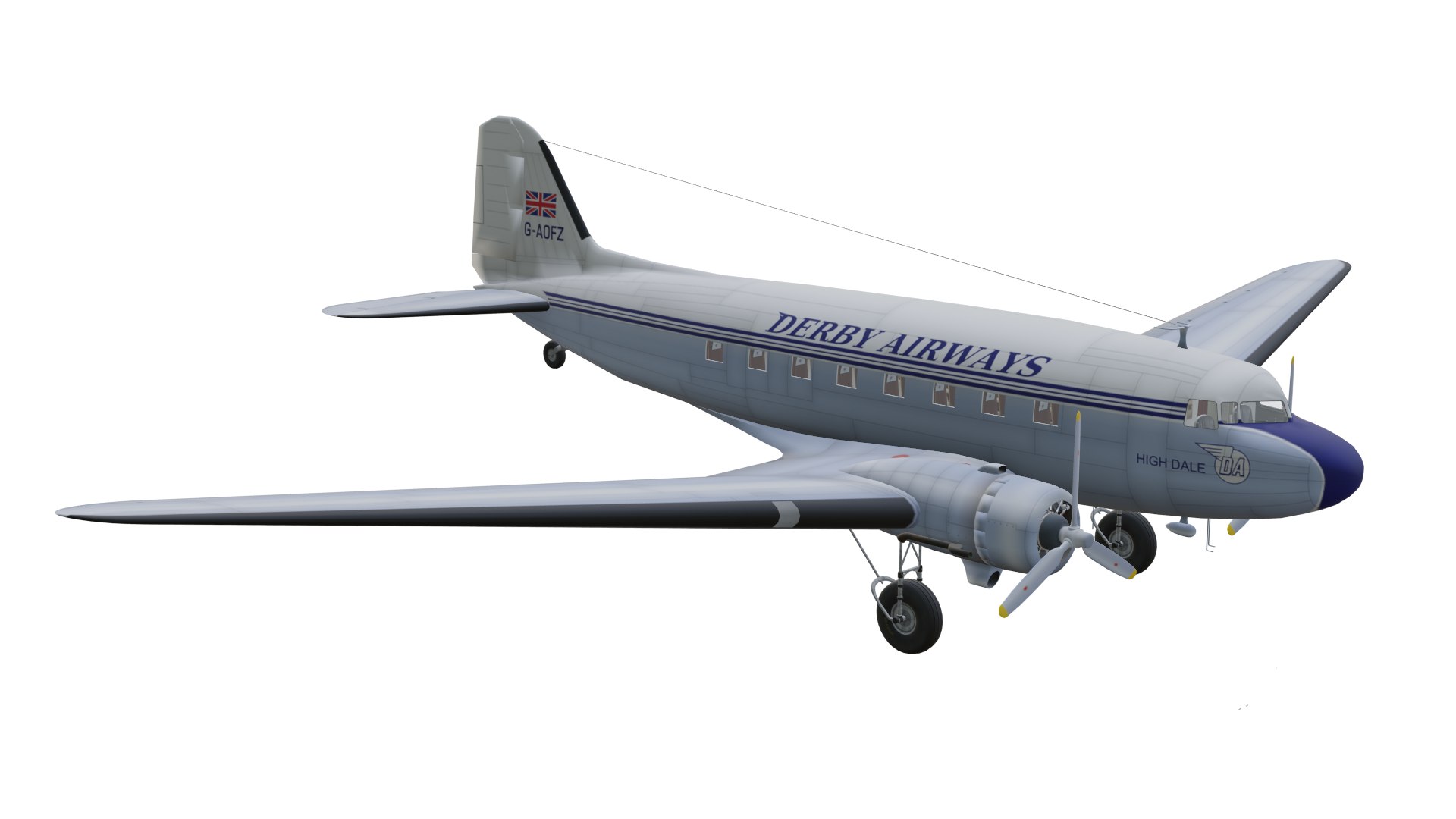 Douglas Dc 3 3D Model - TurboSquid 2351498