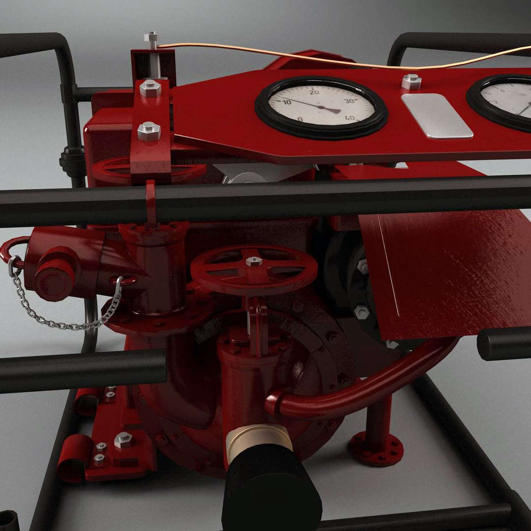 3d pump modelled model