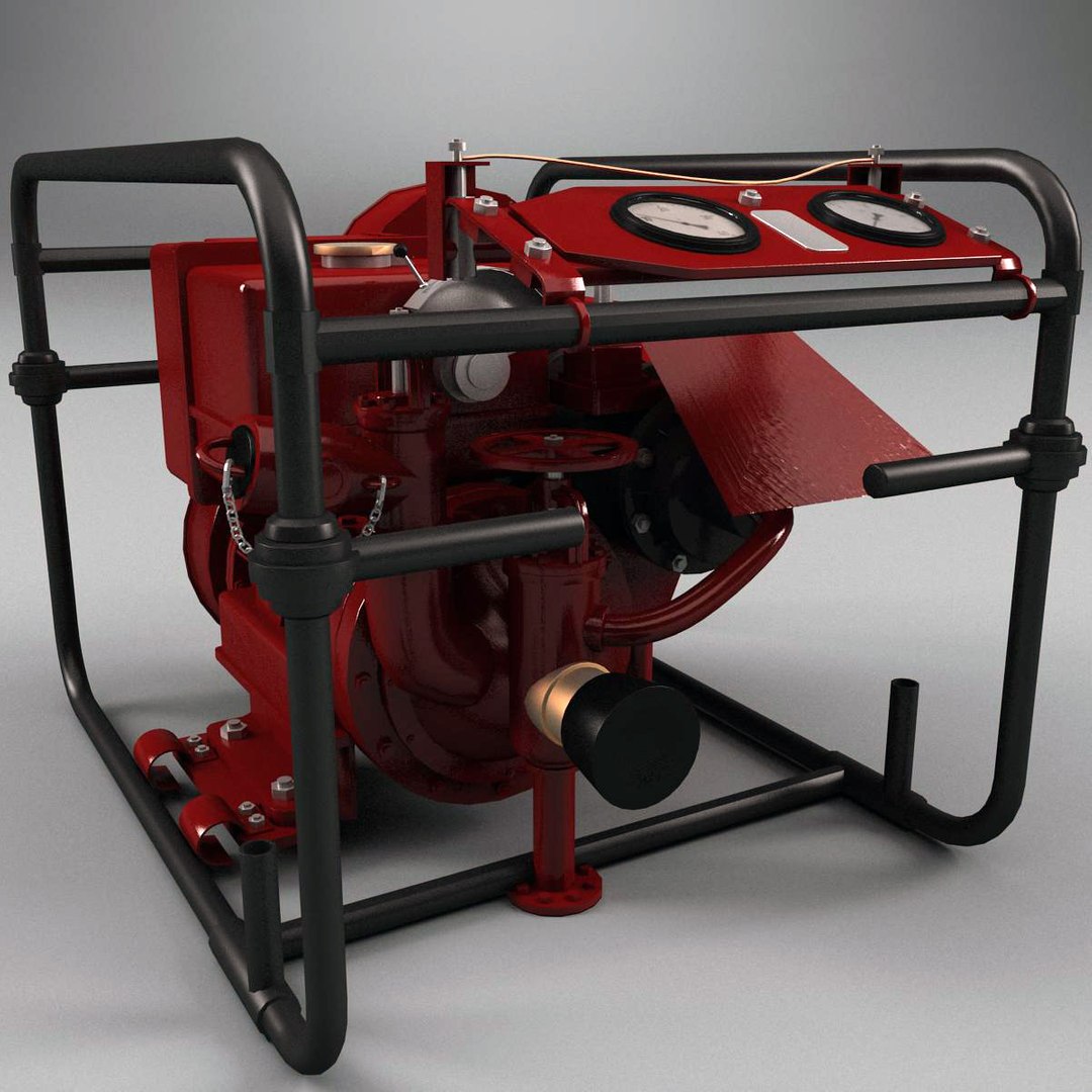 3d pump modelled model