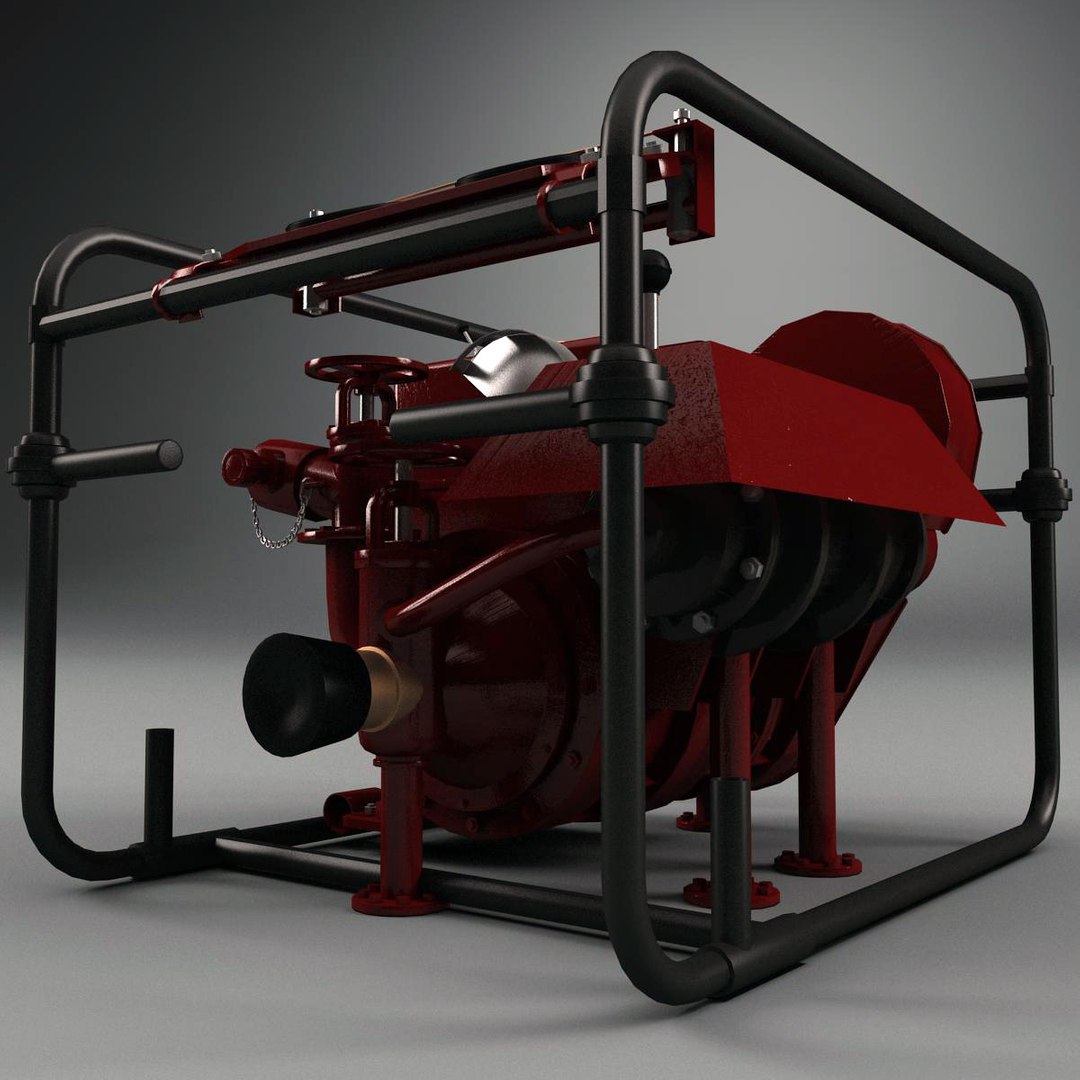 3d pump modelled model