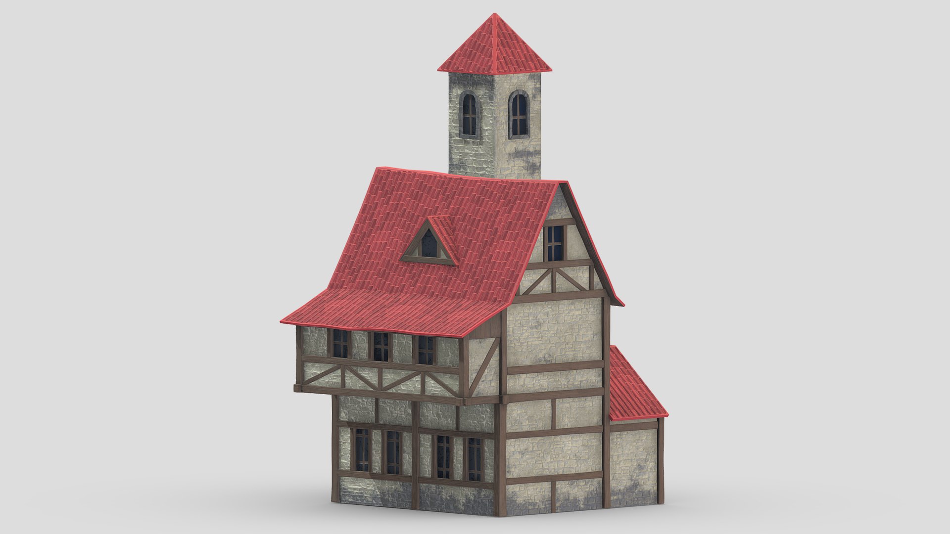 Medieval Building 03 Low Poly PBR Realistic 3D - TurboSquid 1973780
