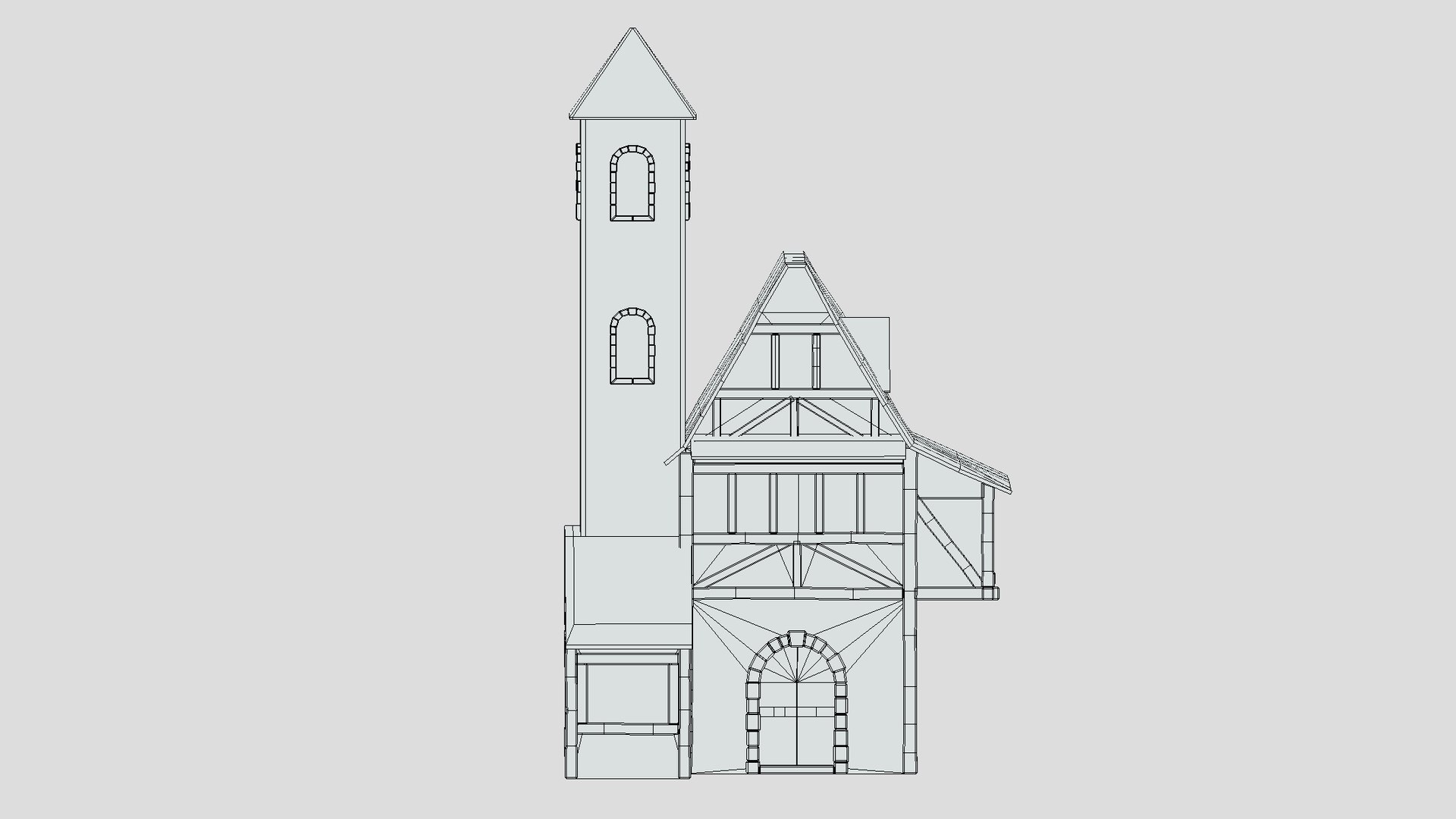 Medieval Building 03 Low Poly PBR Realistic 3D - TurboSquid 1973780