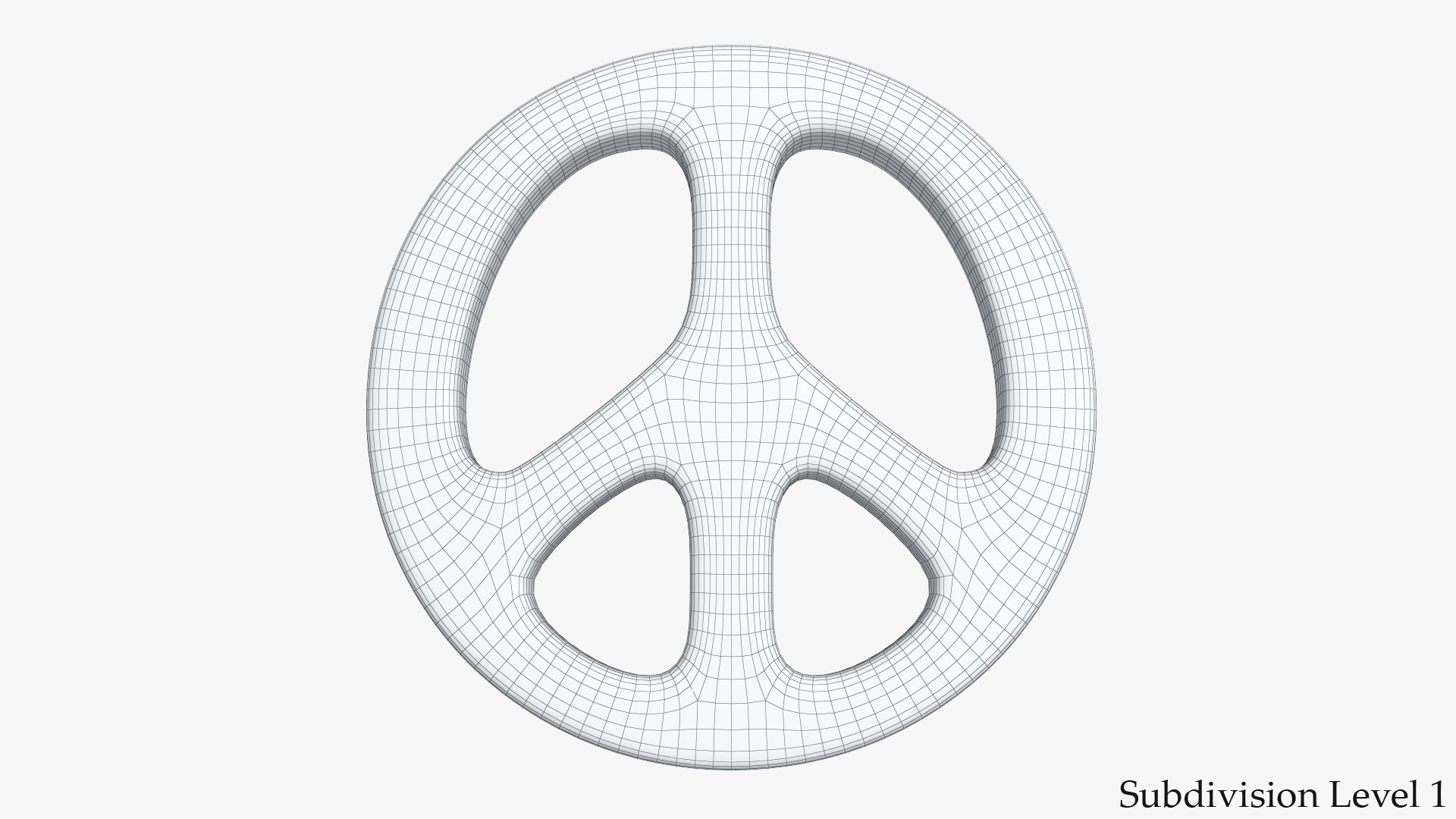 Peace Sign Symbol 3D - TurboSquid 1499744