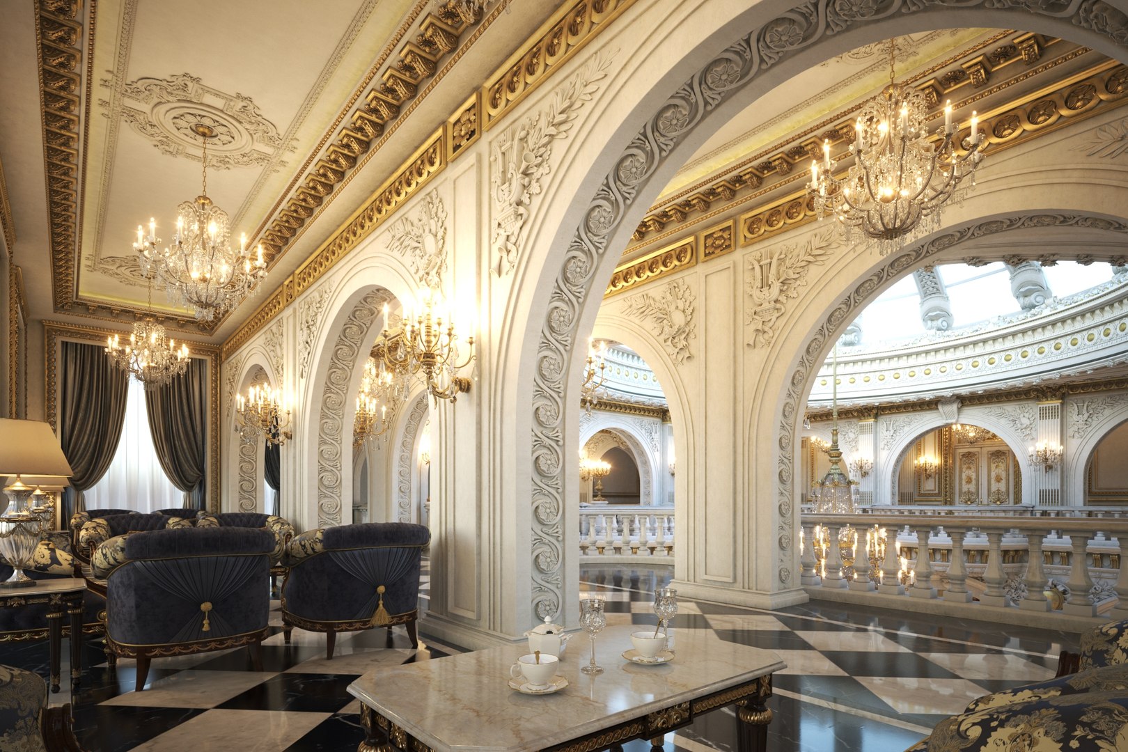 3D Royal Entrance Lobby - TurboSquid 2051439