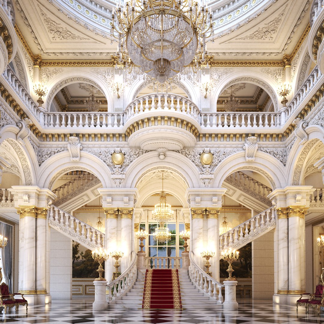 3D Royal Entrance Lobby - TurboSquid 2051439