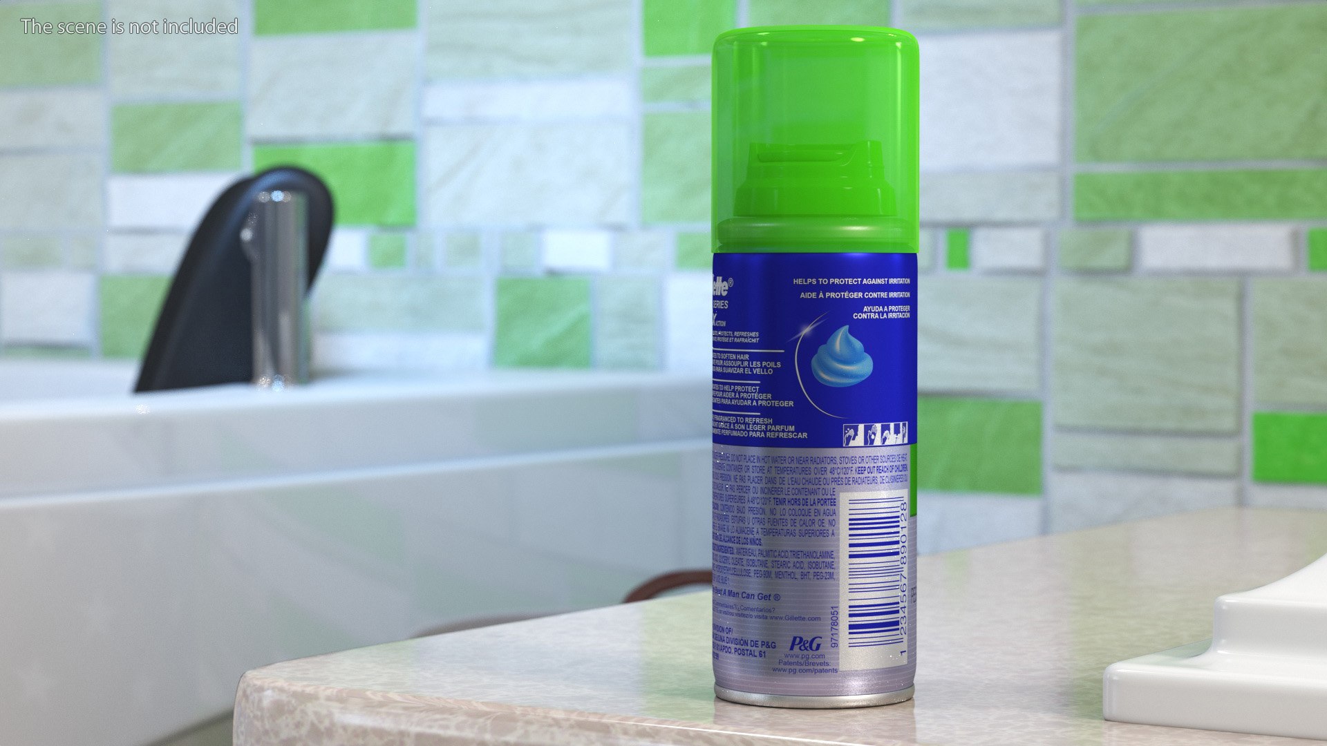 3D Model Shave Gel Gillette Travel Can - TurboSquid 2003851