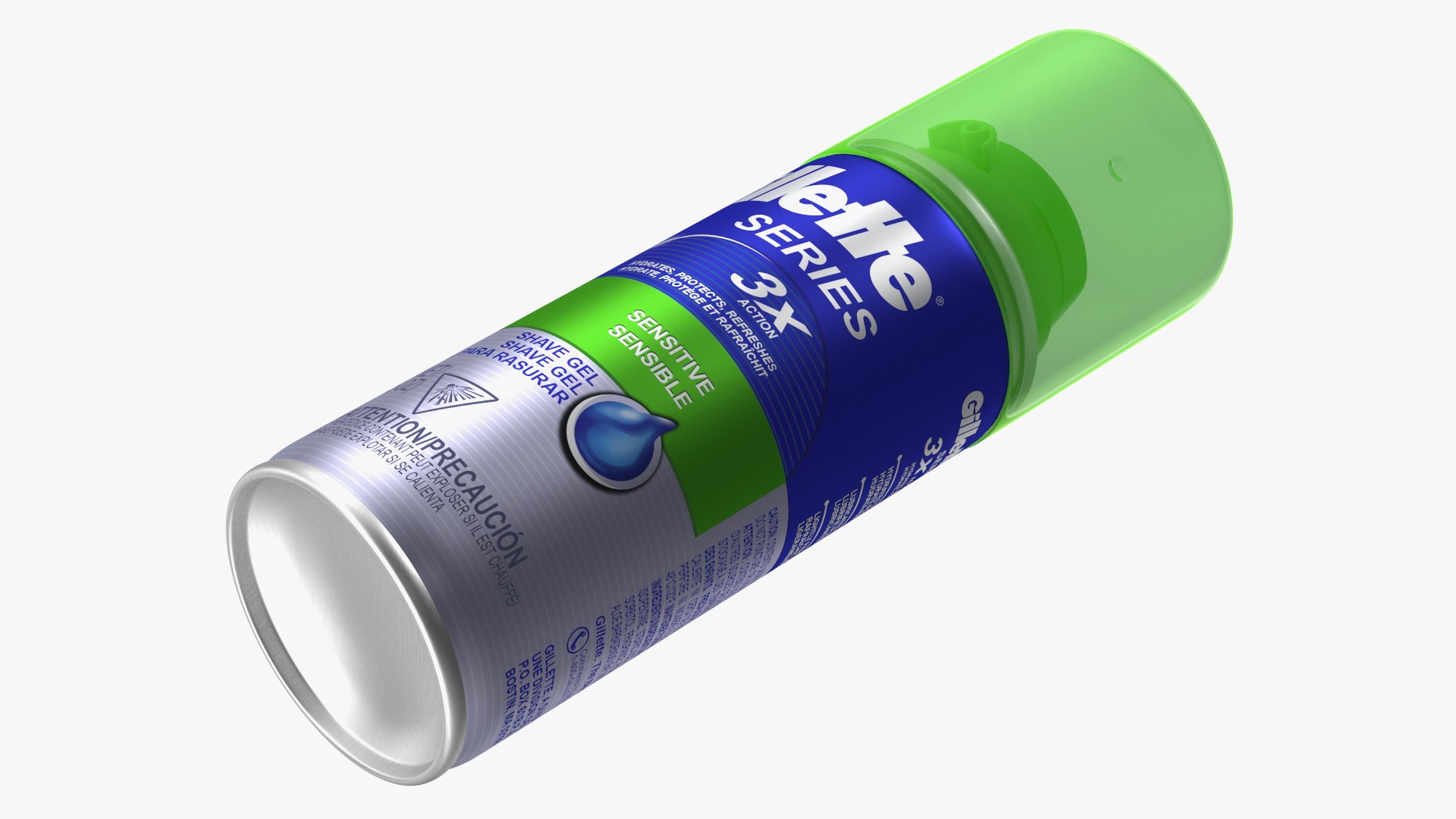 3D Model Shave Gel Gillette Travel Can - TurboSquid 2003851