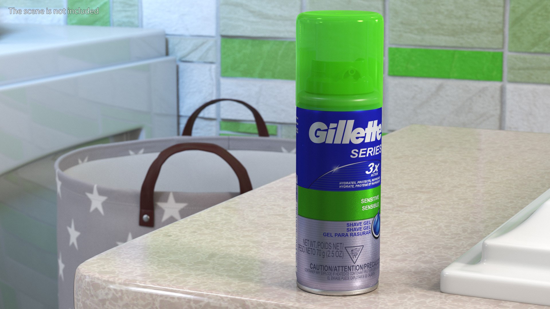 3D Model Shave Gel Gillette Travel Can - TurboSquid 2003851