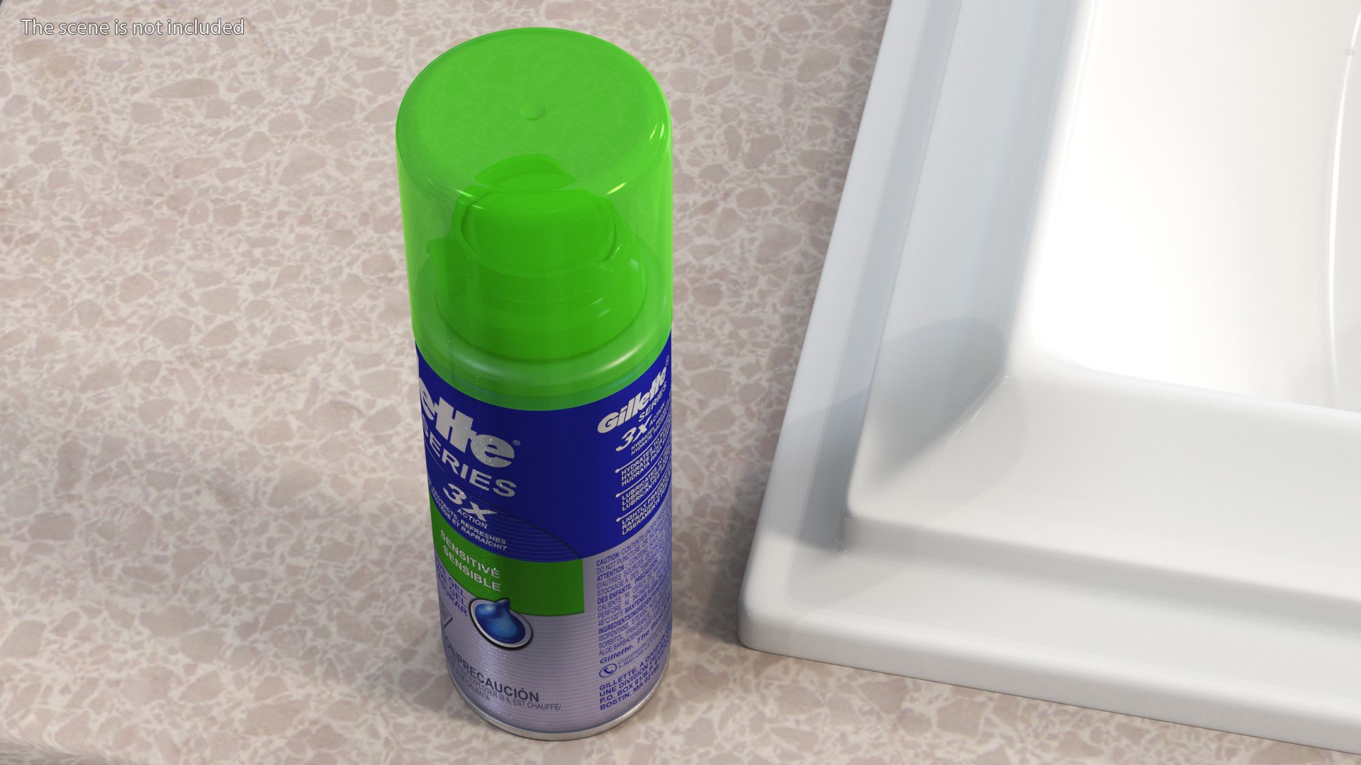 3D Model Shave Gel Gillette Travel Can - TurboSquid 2003851