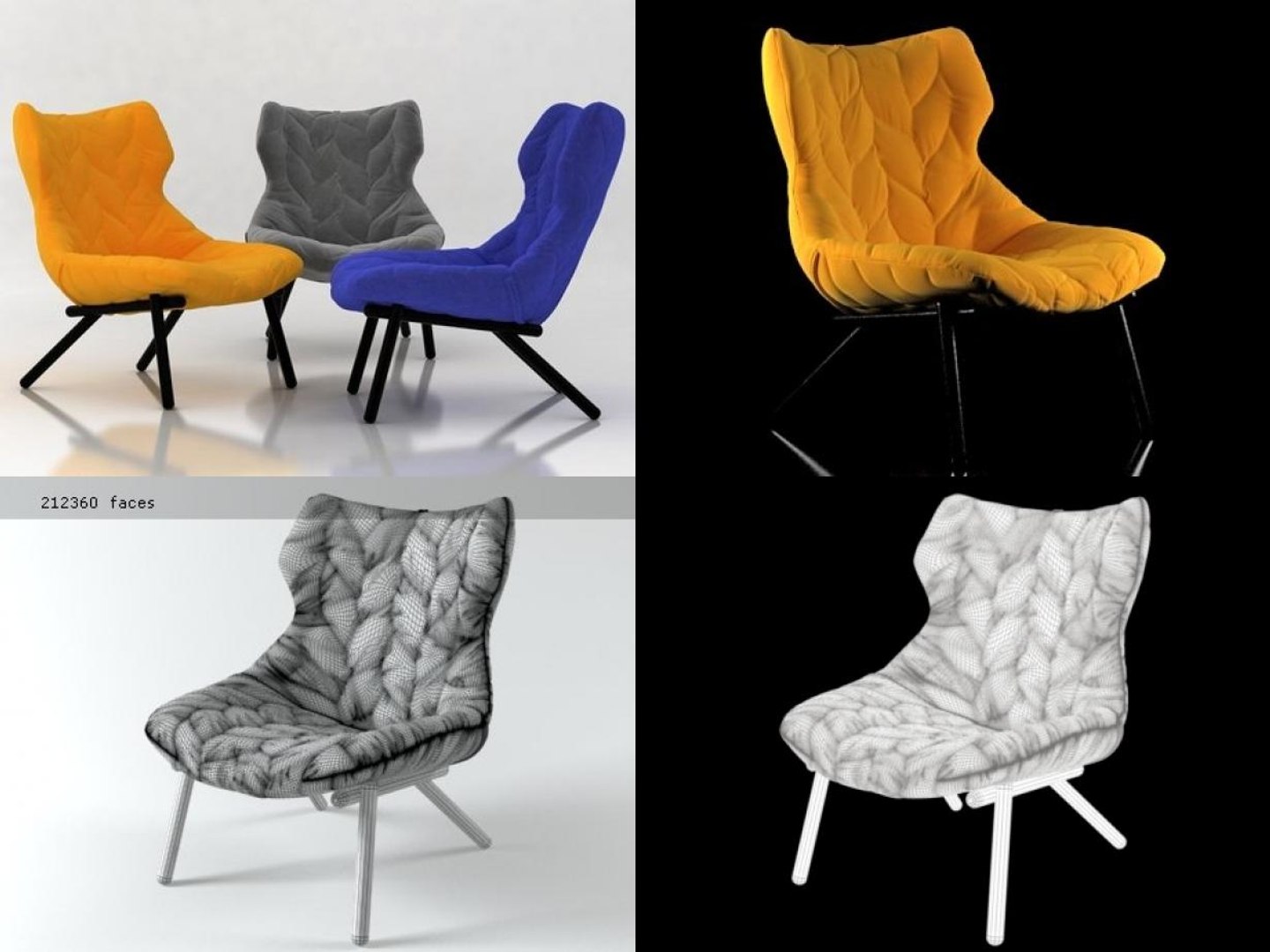 Foliage chair kartell model - TurboSquid 1176180