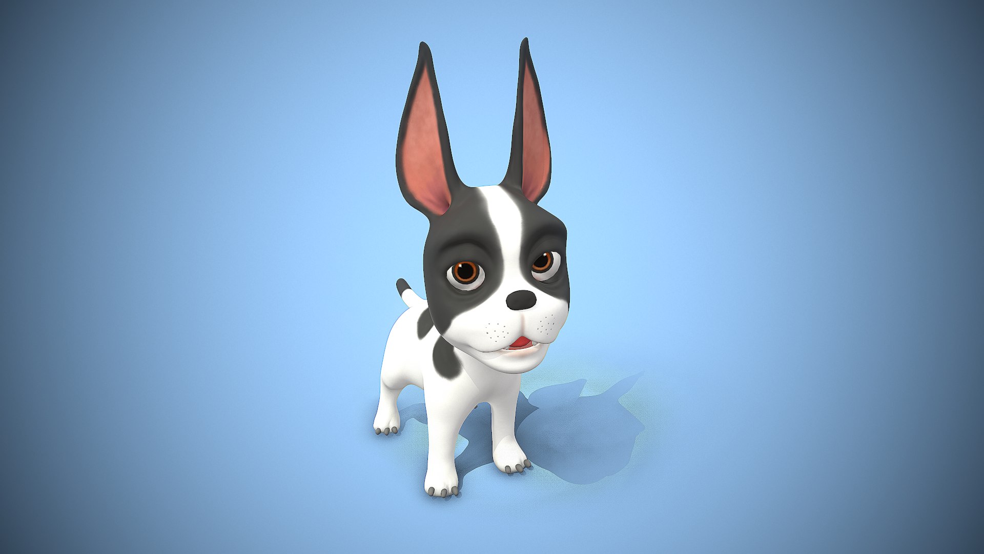 Dog Cartoon Frenchie 3D - TurboSquid 1667744