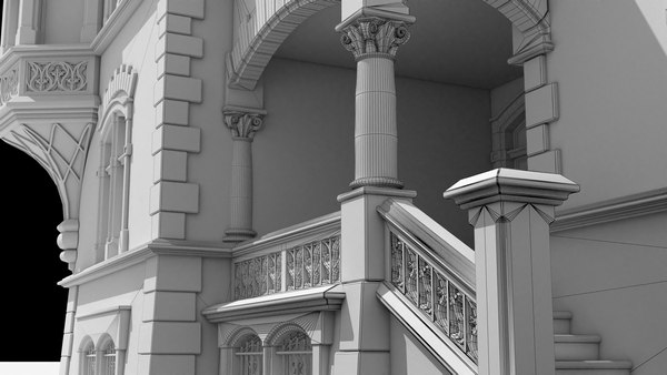 Realistic ancient mansion model - TurboSquid 1569140