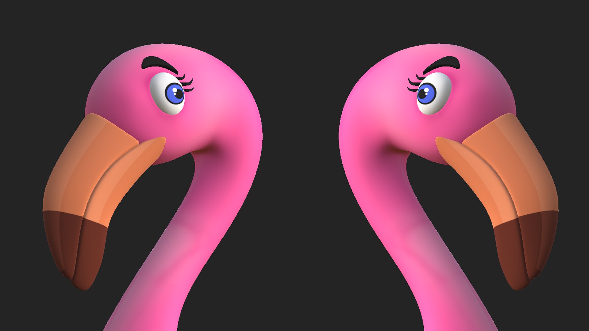 3D Flamingo Cartoon Model - TurboSquid 2189028