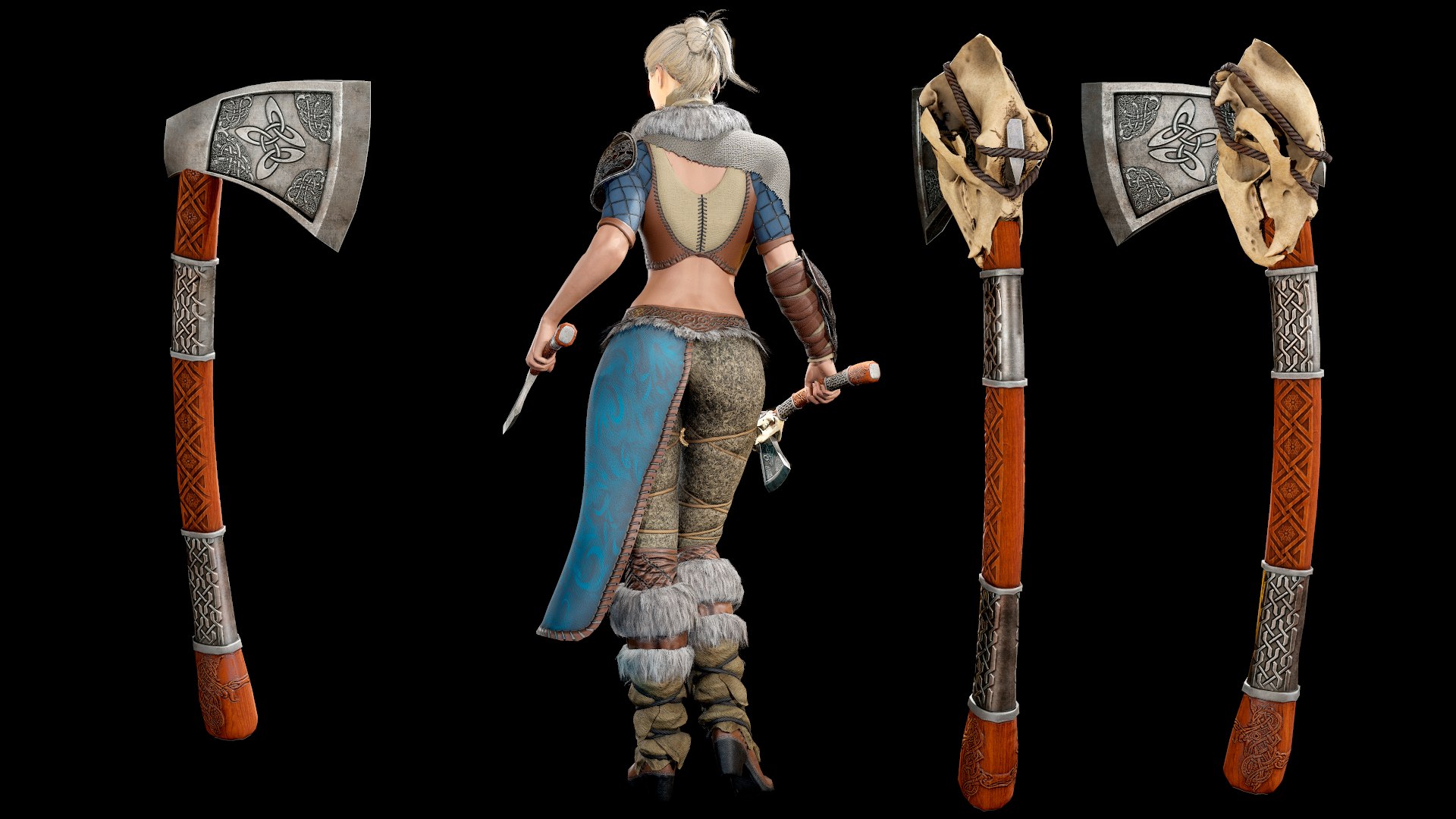 3D Girl Celtic Valkyries - TurboSquid 1636748