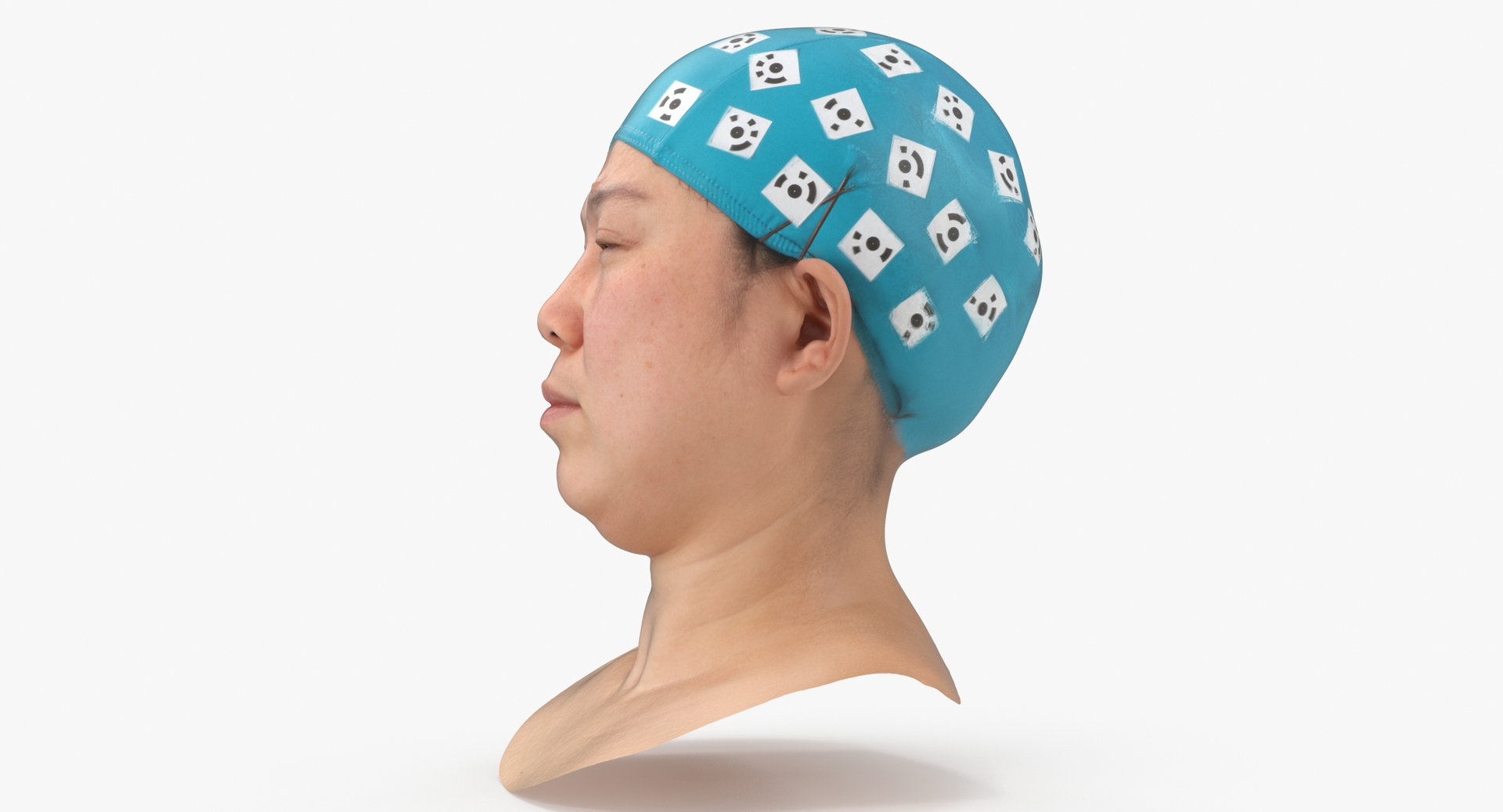 3D Mei Human Head Lid Tightener AU7 Clean Scan - TurboSquid 1740530