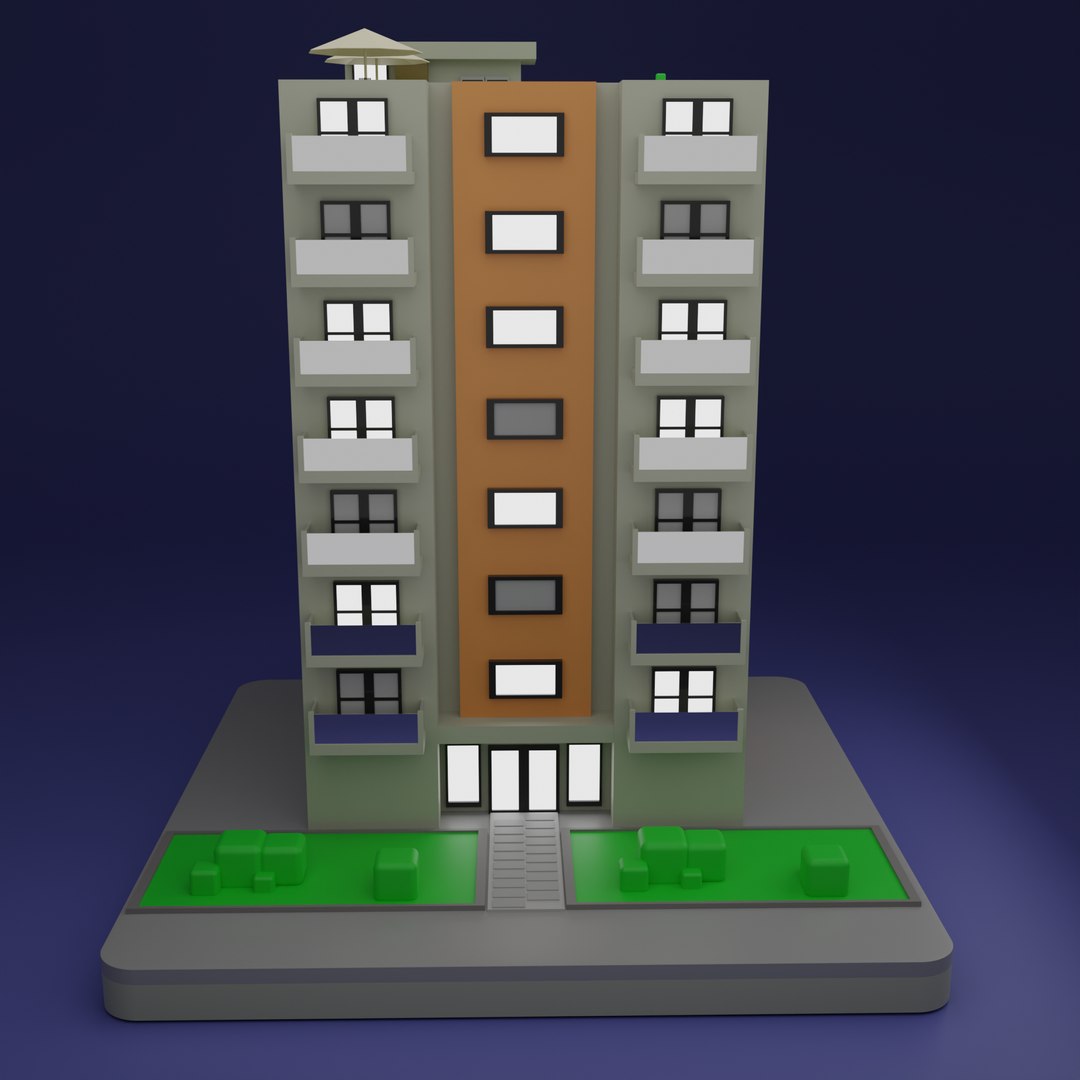 3D Building isometric - TurboSquid 1921617