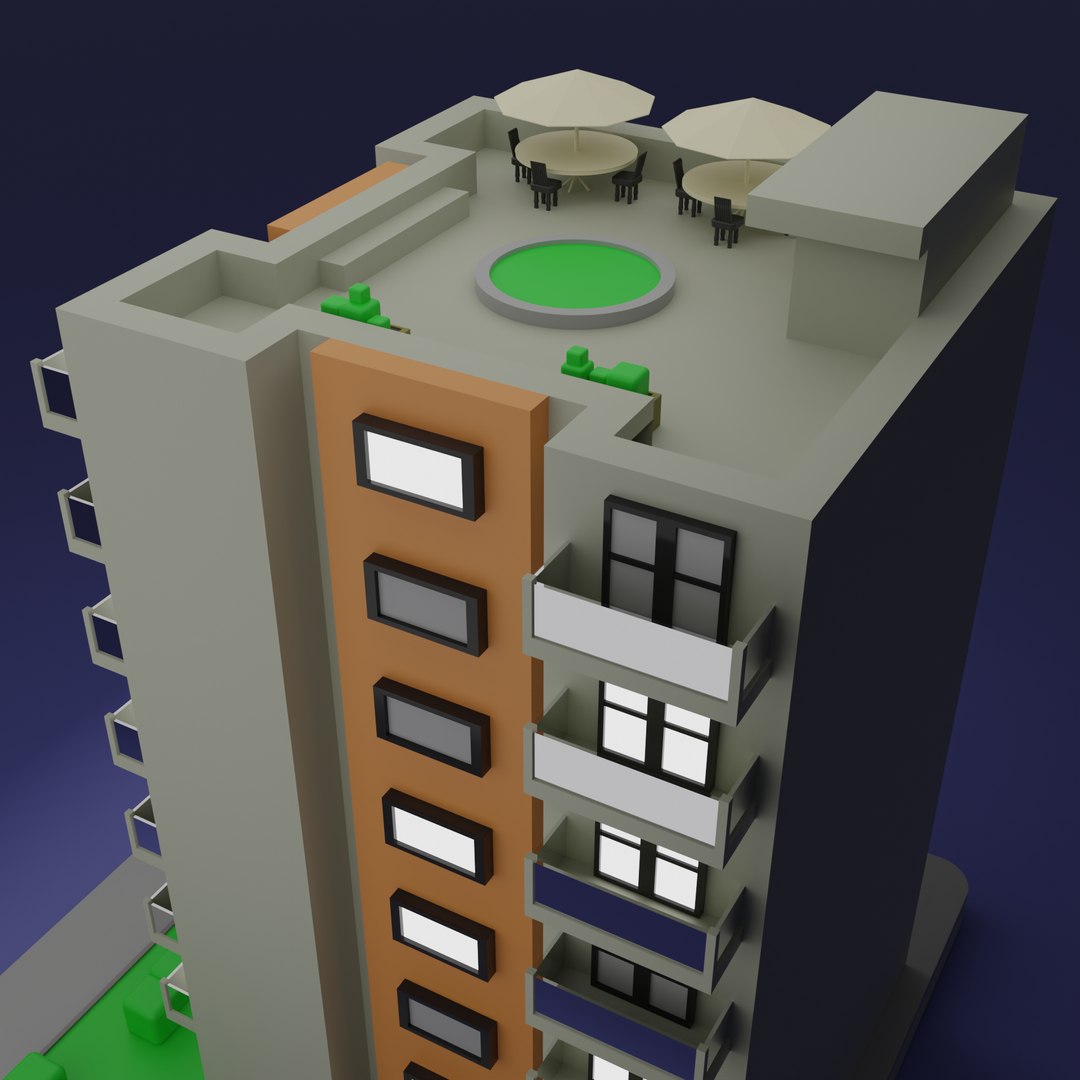 3D Building isometric - TurboSquid 1921617