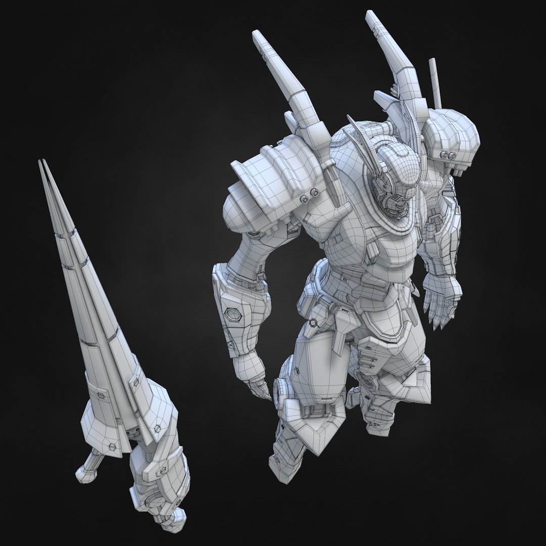 3d Mech Pbr Marmoset