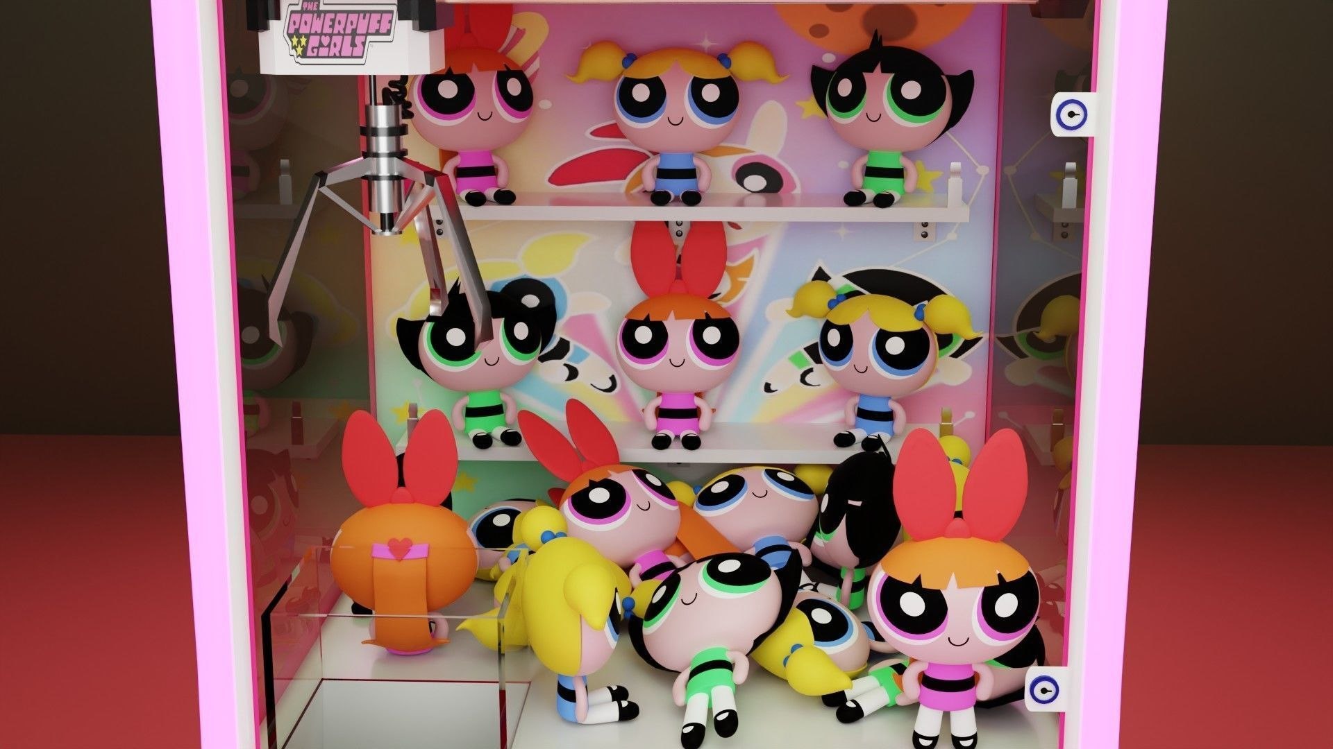 Powerpuff Girls Claw Machine 3D Model - TurboSquid 2118507