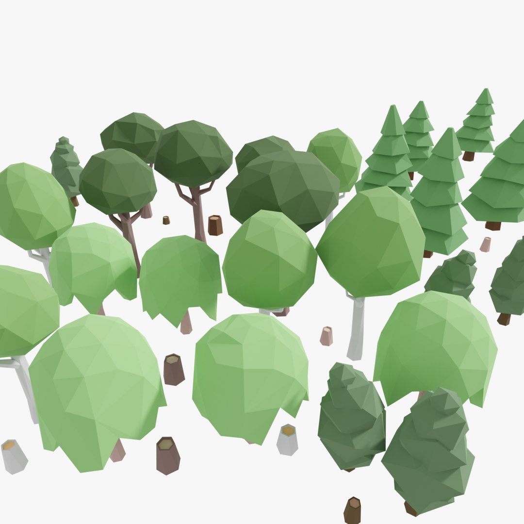 Low Poly Tree Pack 2 3D model - TurboSquid 1778181