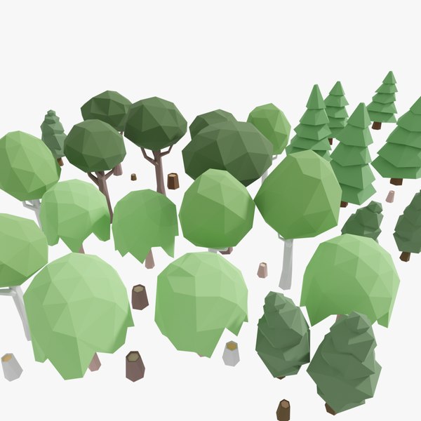 Low Poly Tree Pack 3 model - TurboSquid 1925118